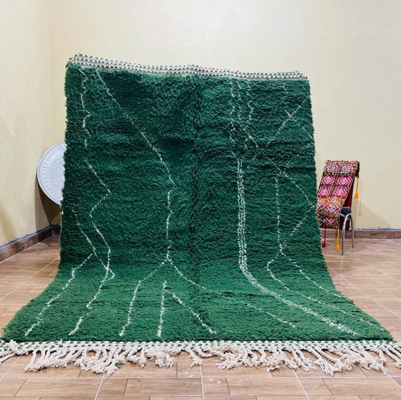 Moroccan Green Rug Berber Rug Handmade Rug Moroccan Area Rug Morocco ...