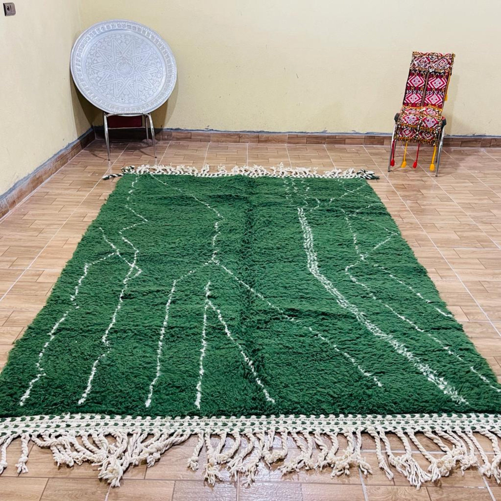 Moroccan Green Rug Berber Rug Handmade Rug Moroccan Area Rug Morocco ...