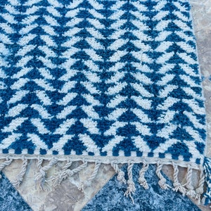 Blue Moroccan Rug Blue Wool Rug Custom Moroccan Rug Solid - Etsy