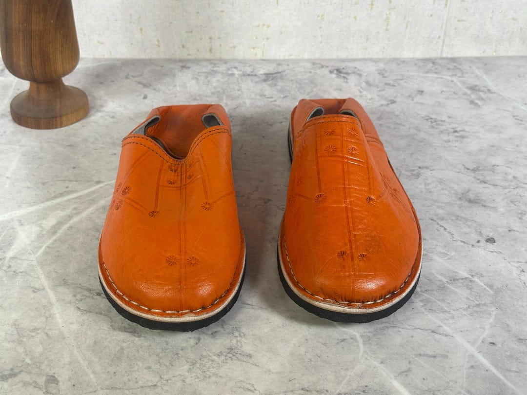 Handmade Moroccan Babouche | Men's Leather Slip-on Shoes | Genuine ...