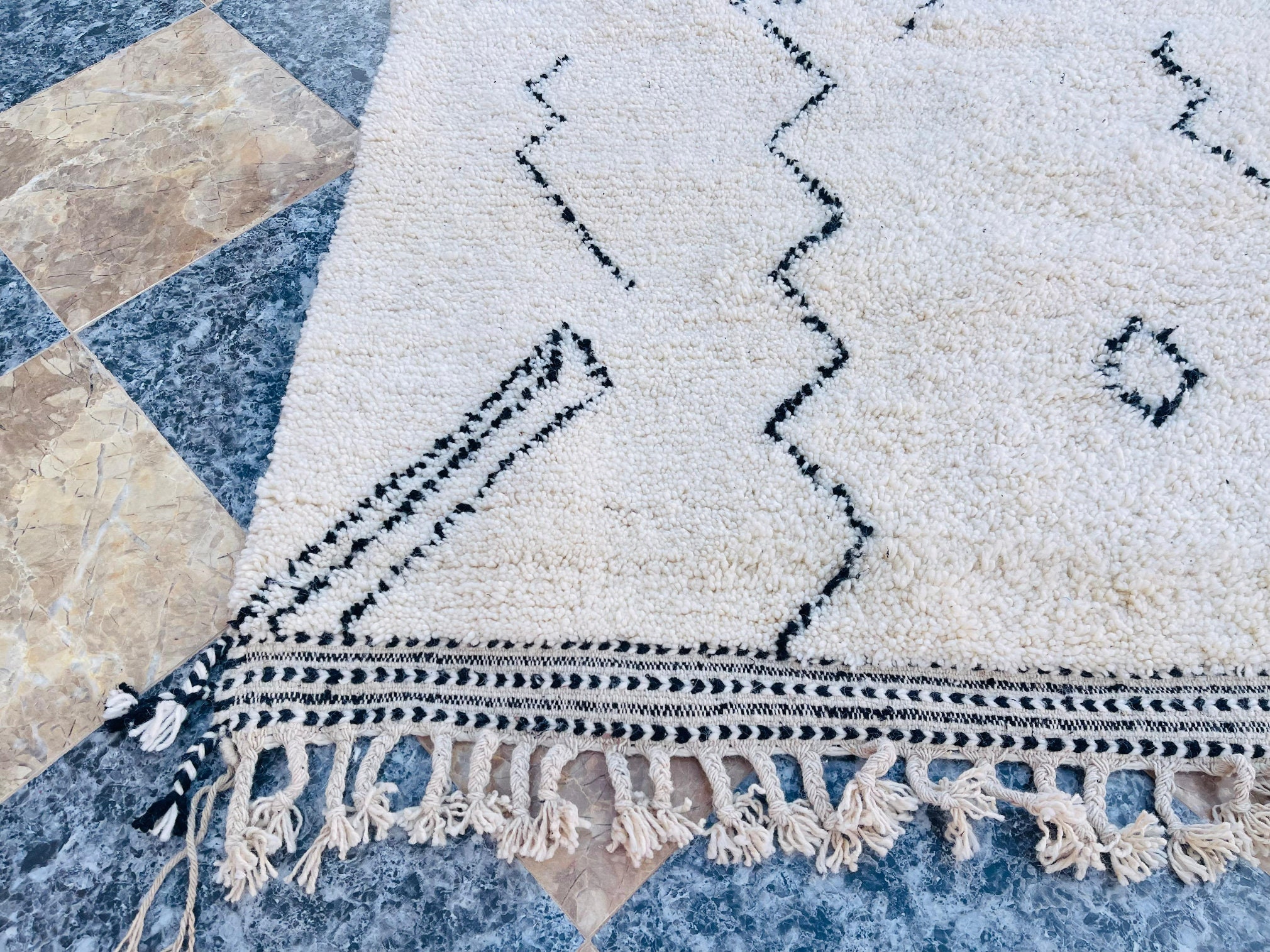 Beni Ourain Rug Custom Moroccan Rug Handmade Rug Beni Ourain Rug Custom ...