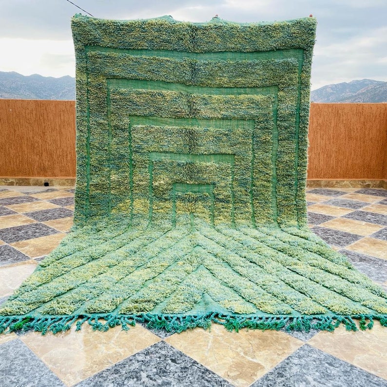 Custom Green Rug Moroccan Rug Green Handmade Rug - Etsy