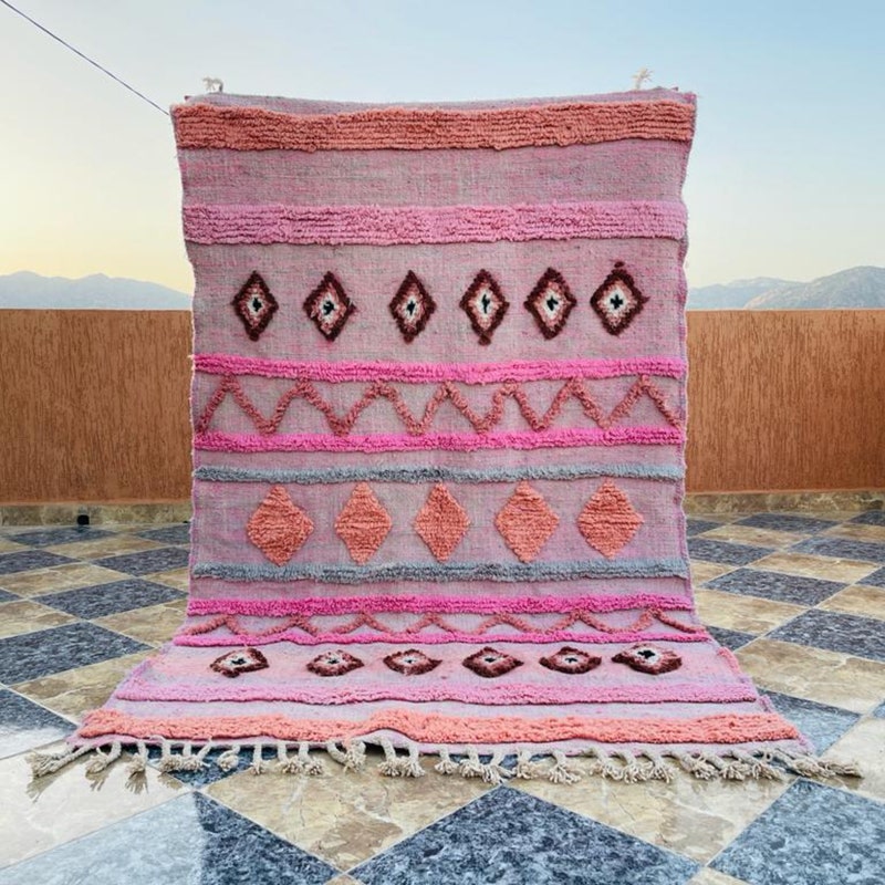 Pink Moroccan Rug - Etsy