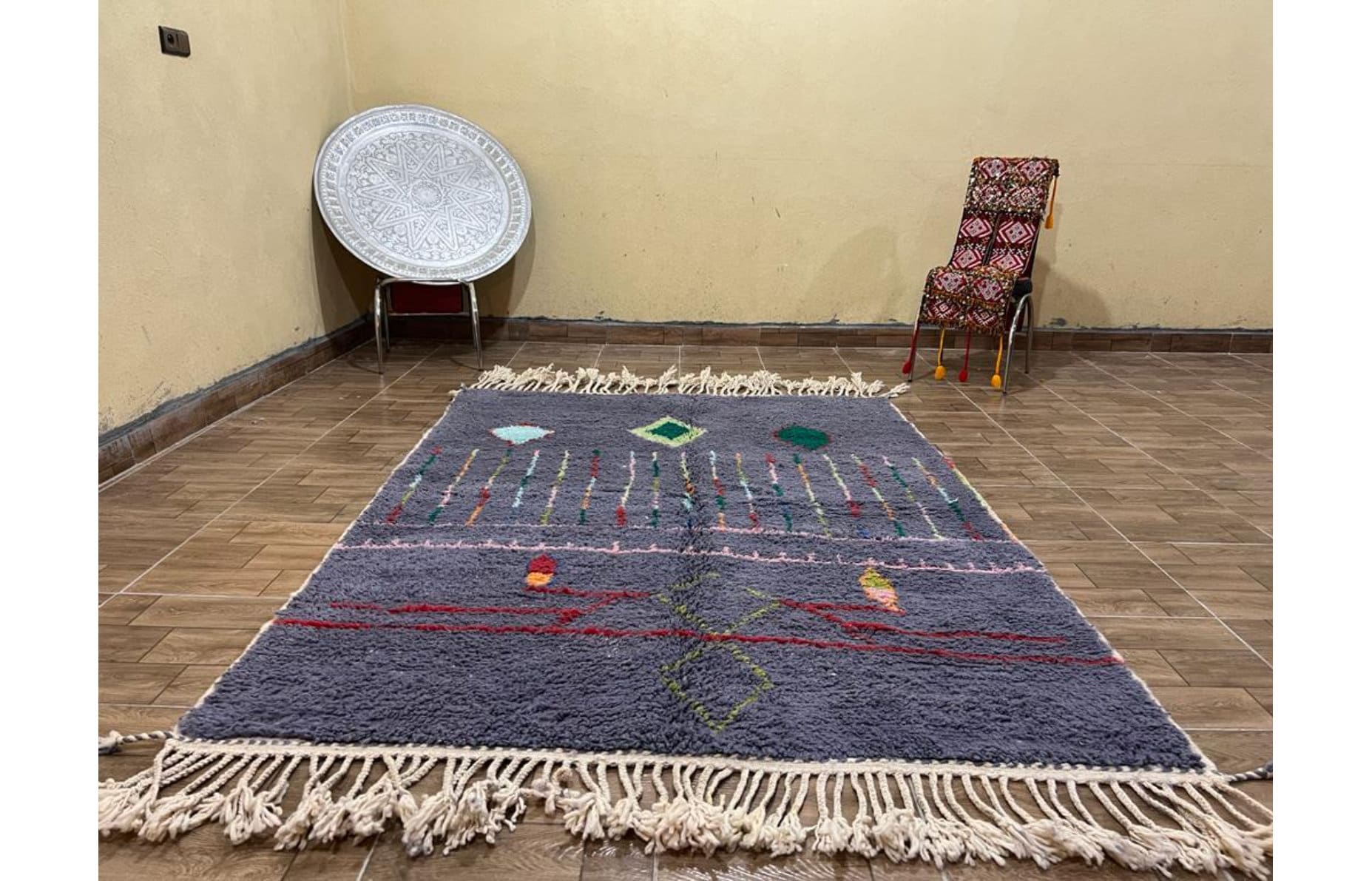 Moroccan Rug Handmade Moroccan Area Rug Beni Ourain Rug Moroccan Berber ...