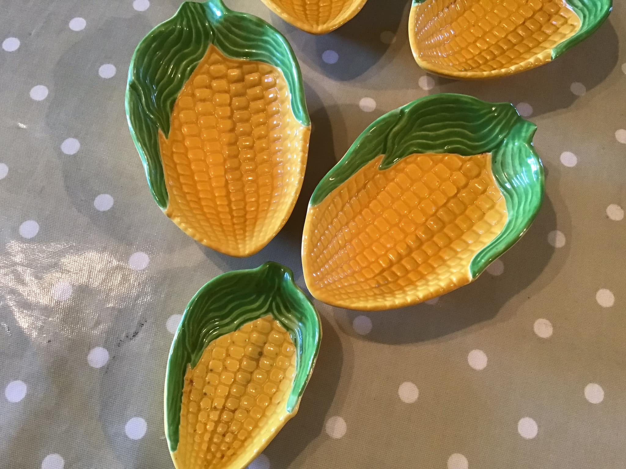 Vintage Ceramic Holders Corn on the Cob Pottery, Set of 5 Ideal Kitchen ...