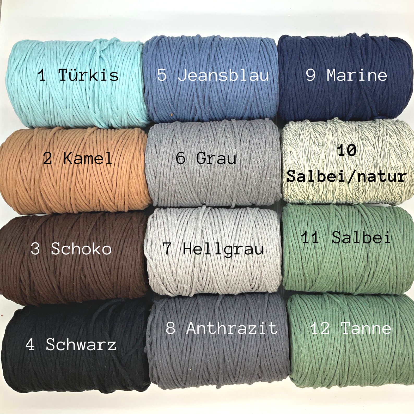 Makramee Garn gezwirnt 4mm | Makramee Baumwollgarn, Makramee Deko ...