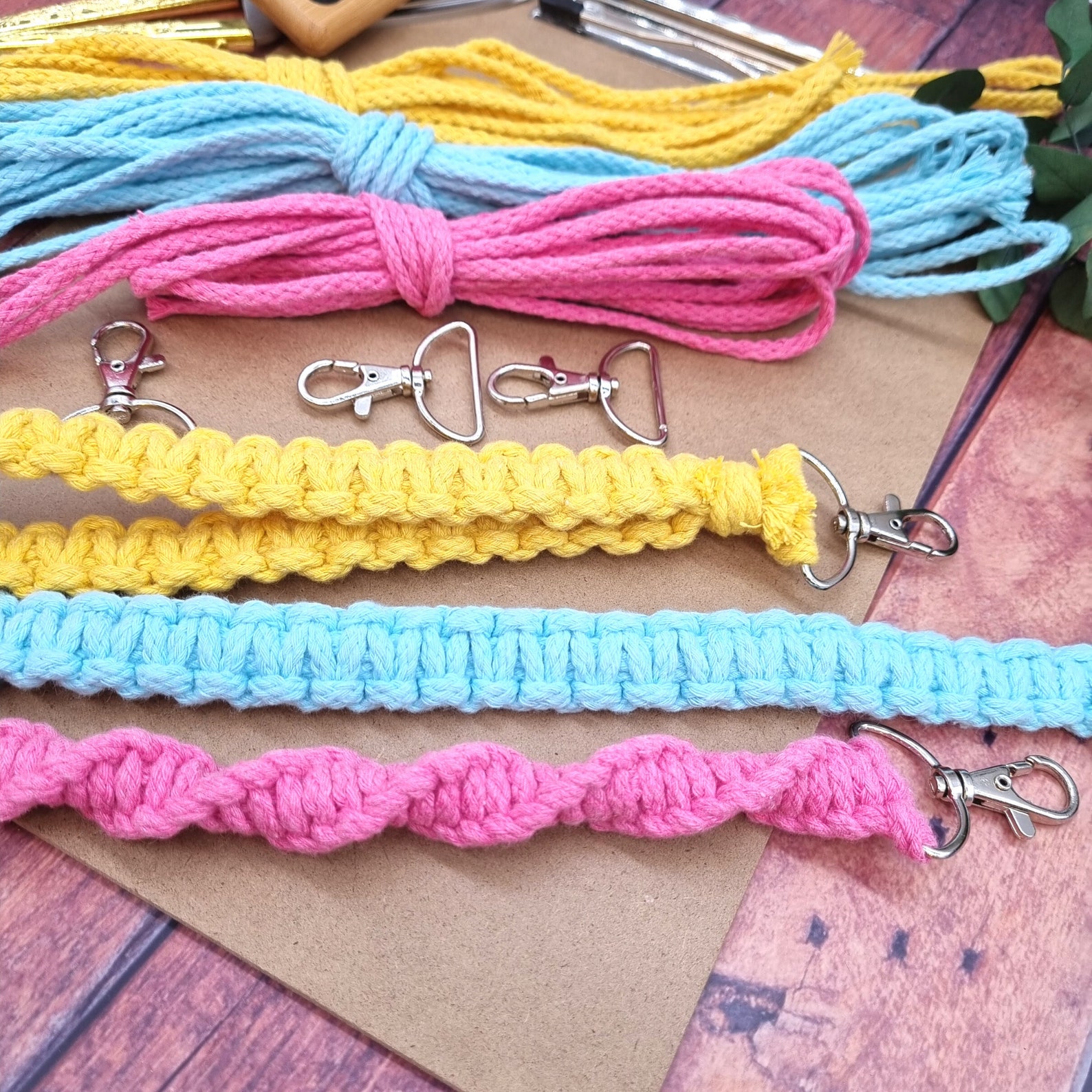 Bastelset Kinder Makramee DIY Set|3er Makramee Set Schlüsselanhänger ...