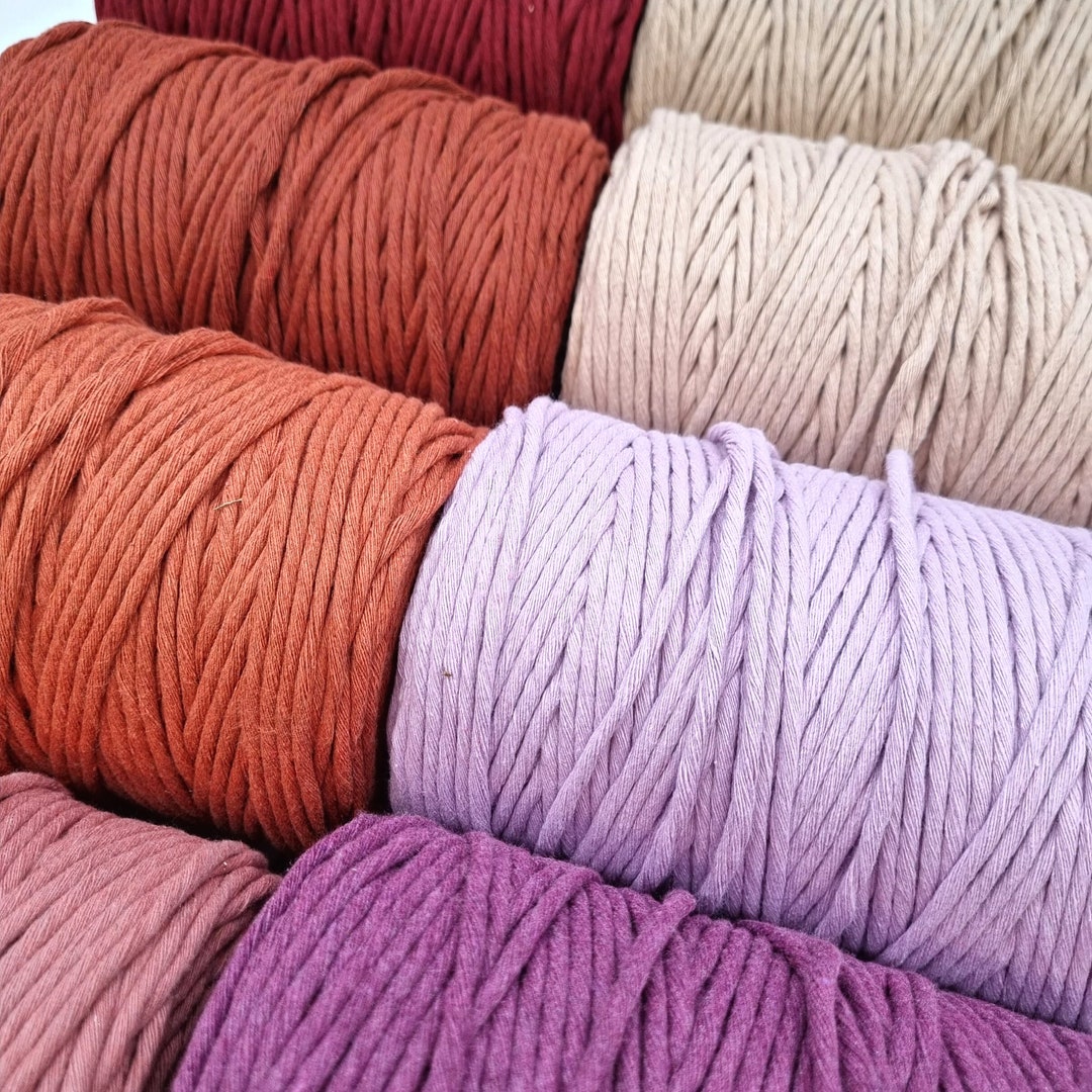 Makramee Garn gezwirnt 4mm | Makramee Baumwollgarn, Makramee Deko ...