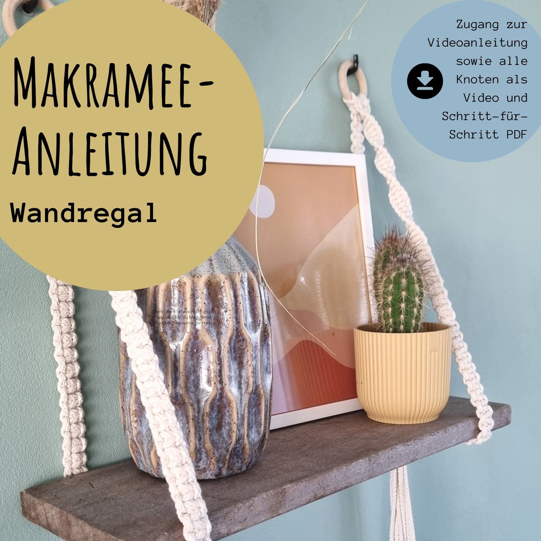 Macramé Shelf Instructions Macramé Wall Shelf Instructions Macramé ...