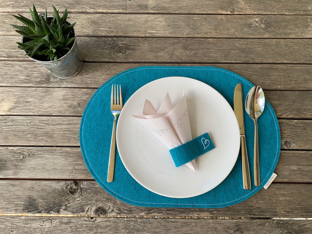 Placemats/ Coasters/ Placemat Oval 43 X 31 Cm 2-layer/ Reversible/ Two ...