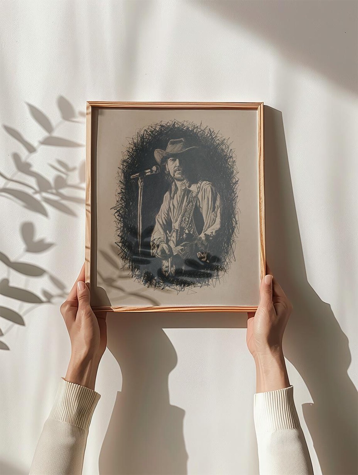 Watasha - Waylon Jennings Portrait - Etsy
