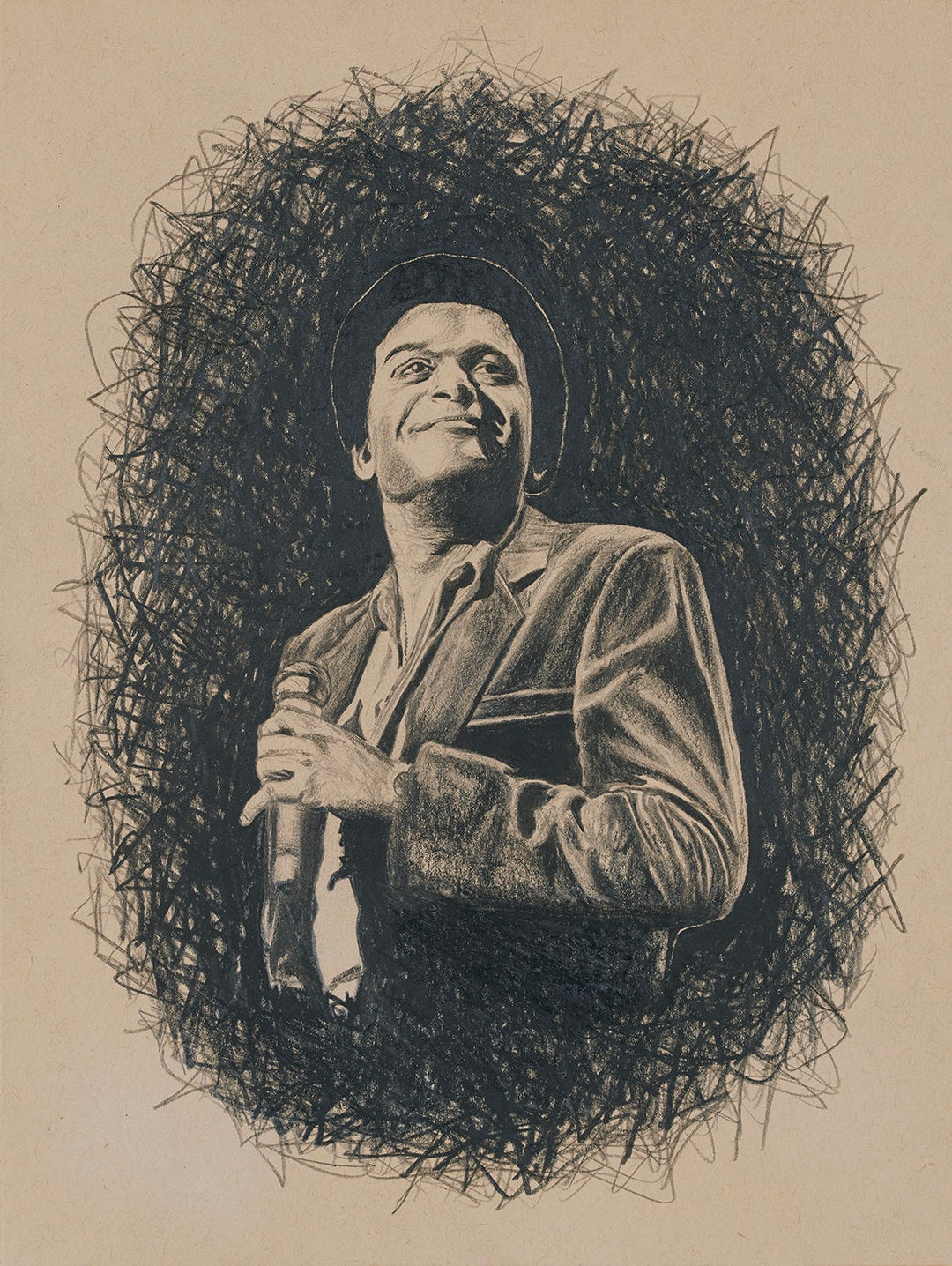 Pride of Country - Charlie Pride Portrait - Etsy