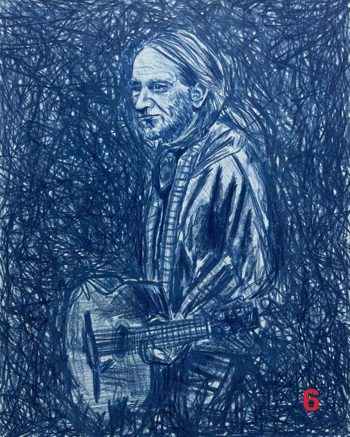 Blue Eyes Crying - Original Willie Nelson Portraits - Etsy
