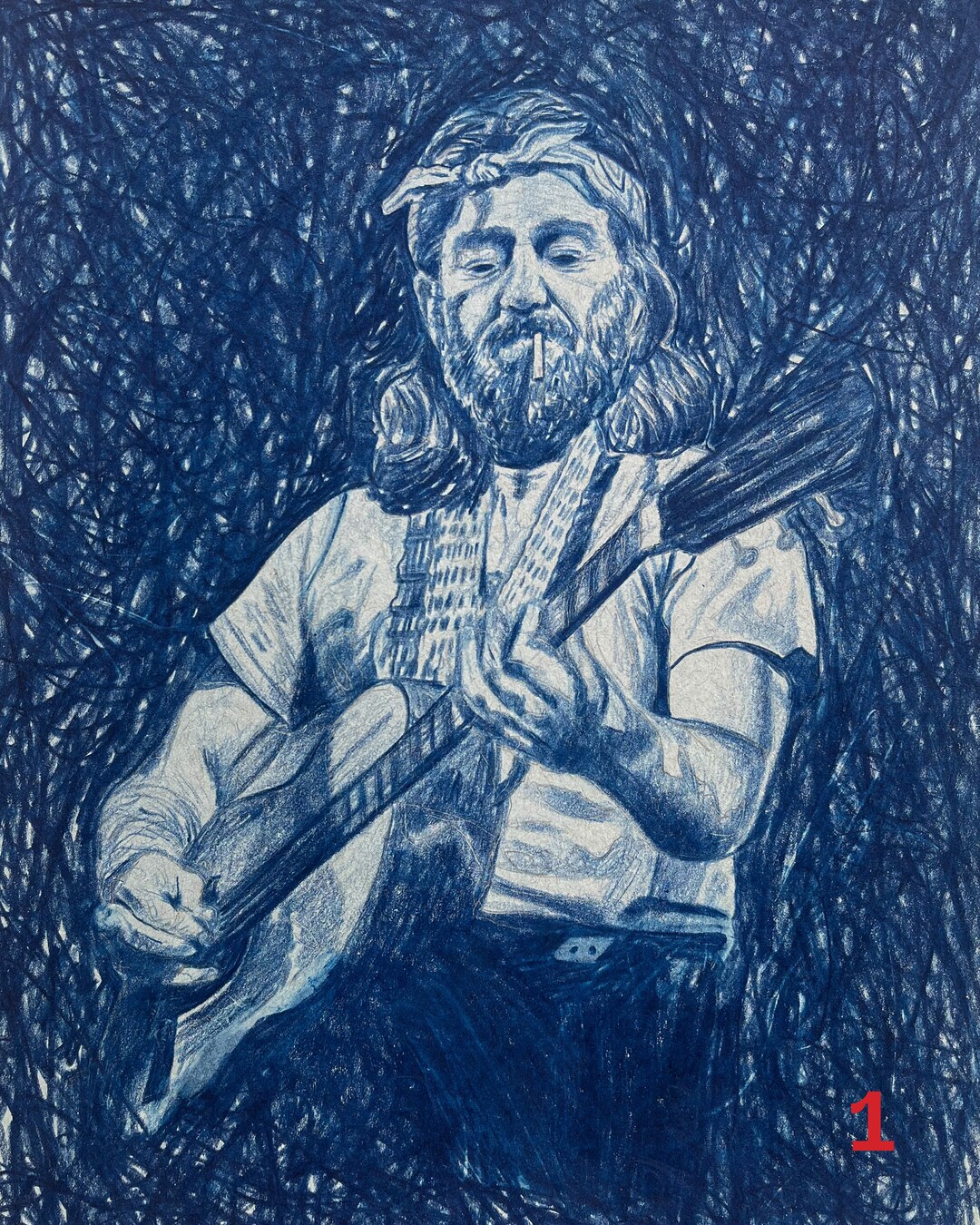 Blue Eyes Crying - Original Willie Nelson Portraits - Etsy