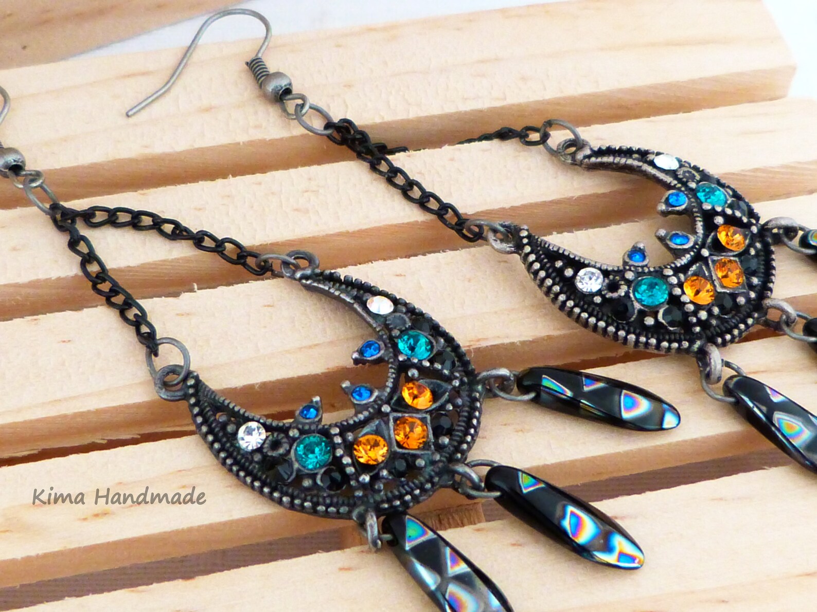 Pendientes chandelier, aretes bohemios, aretes boho hippie, aretes para ...