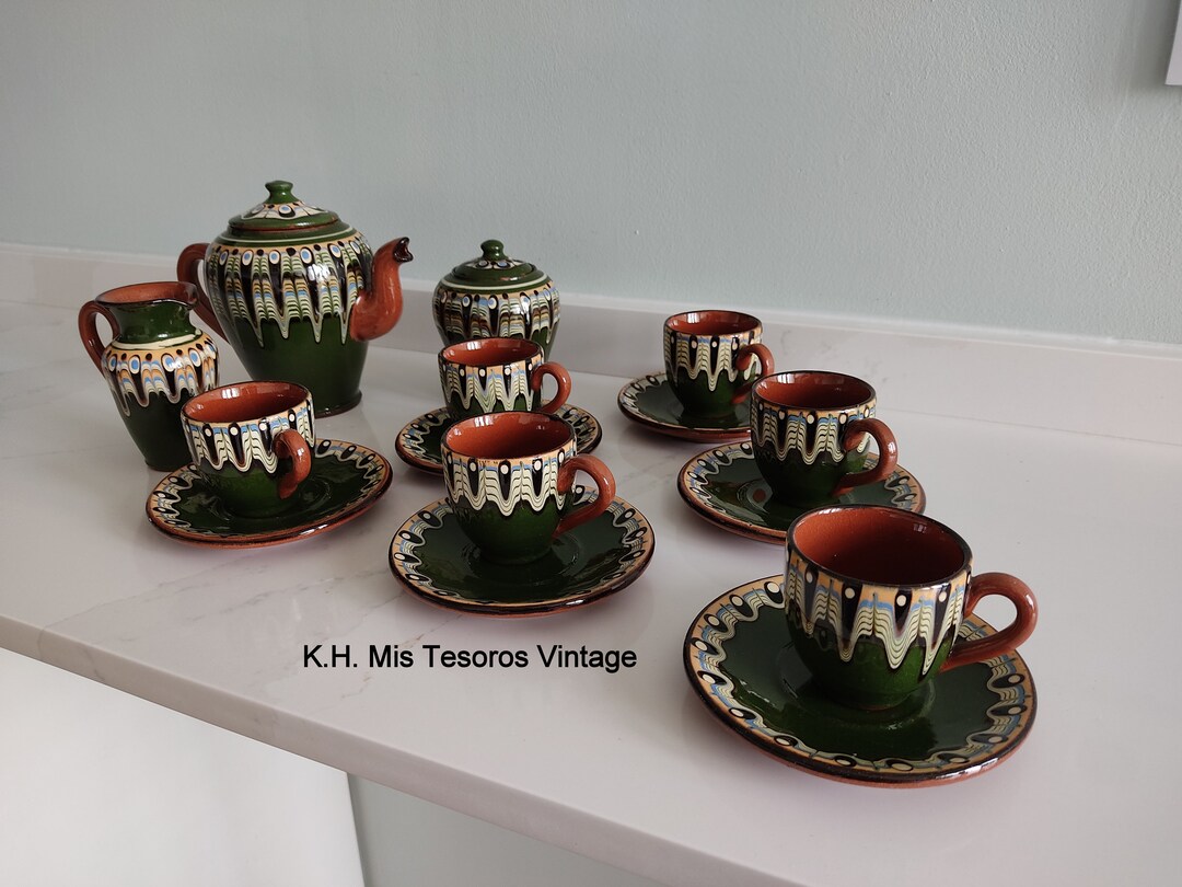 My Vintage Treasures, Vintage Coffee Set From the 70s, Hand-made and ...