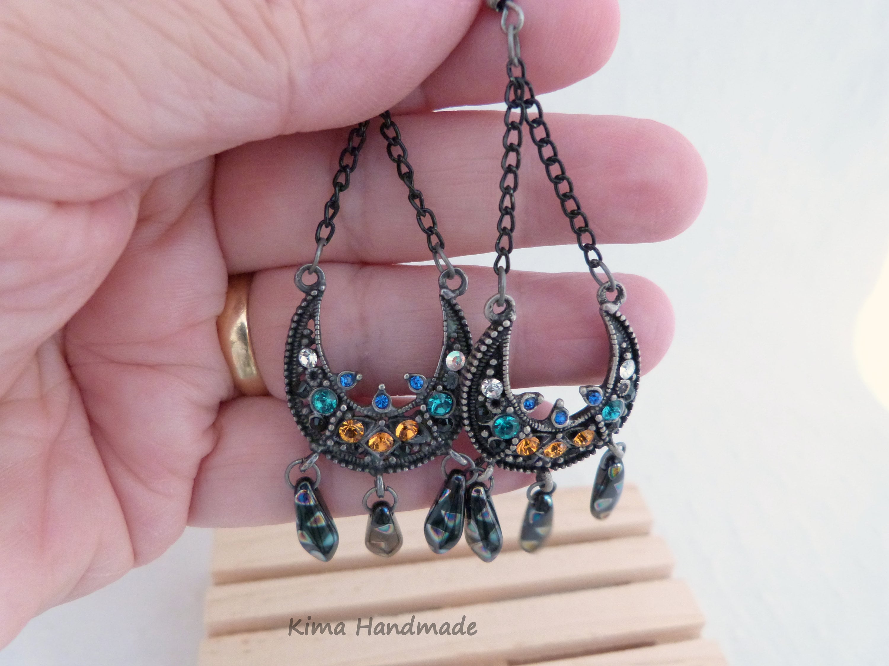 Pendientes chandelier, aretes bohemios, aretes boho hippie, aretes para ...