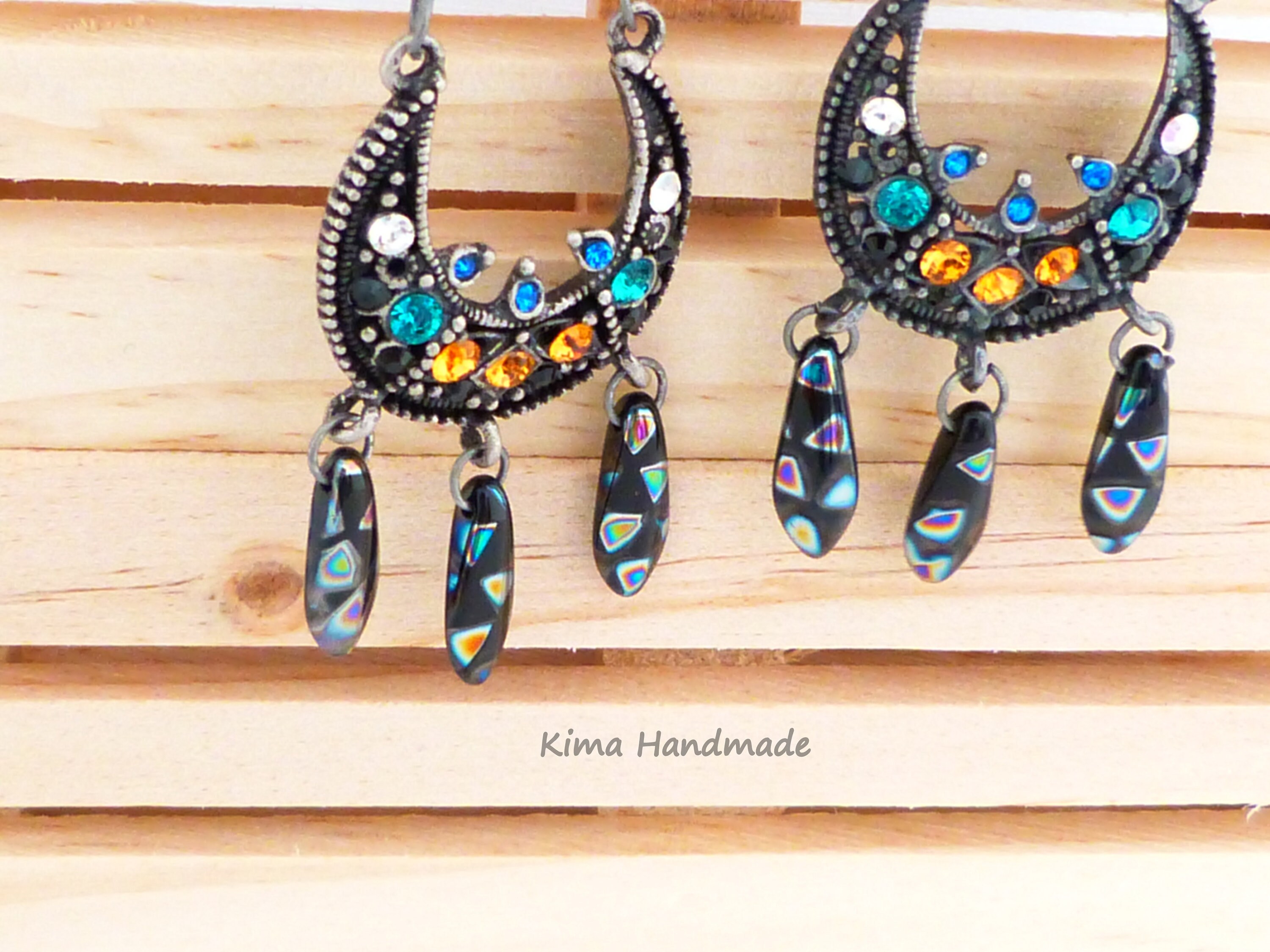 Pendientes chandelier, aretes bohemios, aretes boho hippie, aretes para ...