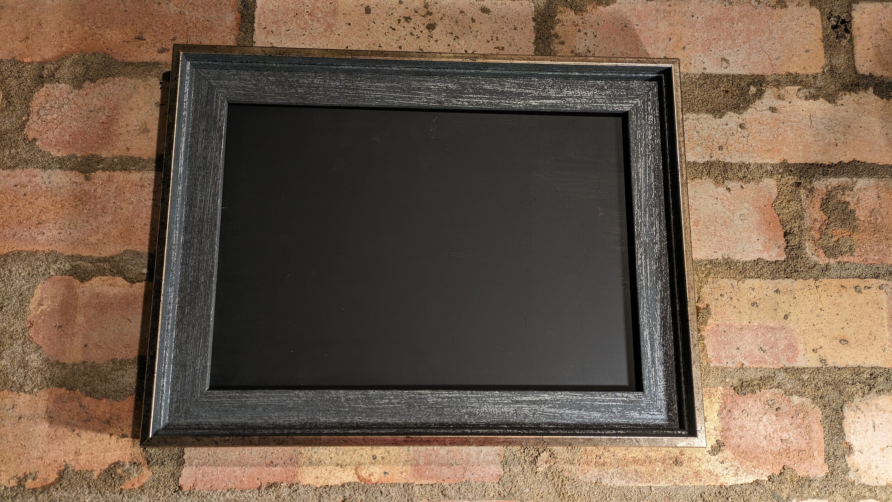 Rustic Grey Wood Effect Framed Chalkboard - Etsy UK