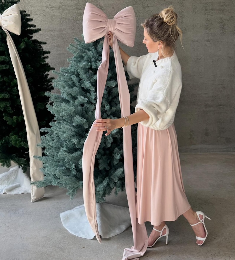 Velvet Christmas Bow – Large Tree Topper, Wedding Party & Holiday ...