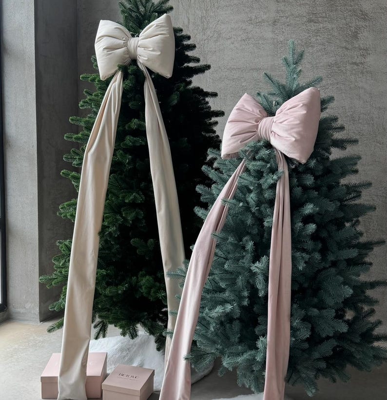 Velvet Christmas Bow – Large Tree Topper, Wedding Party & Holiday ...