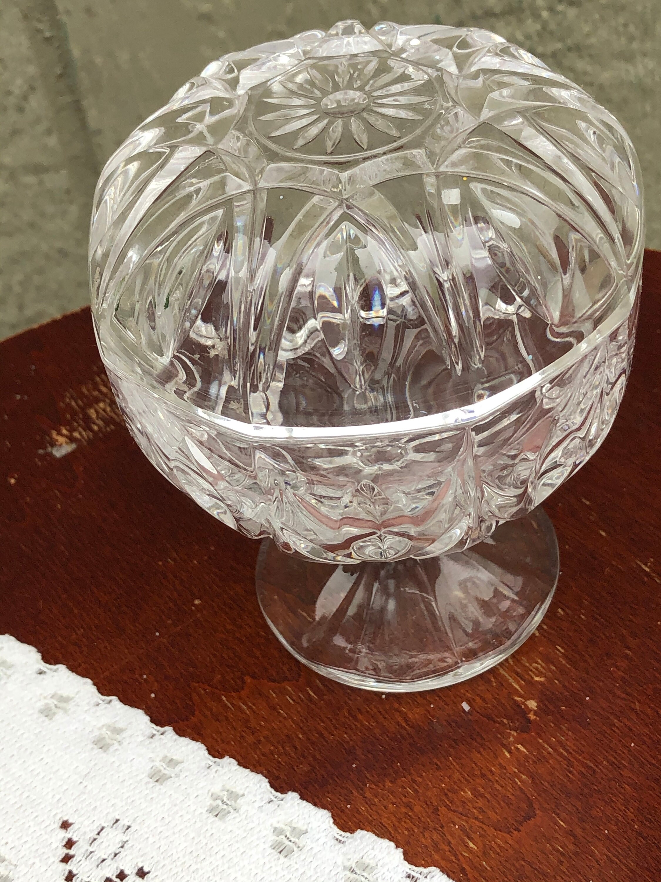Vintage Pressed Glass Compote Candy Dish | Etsy