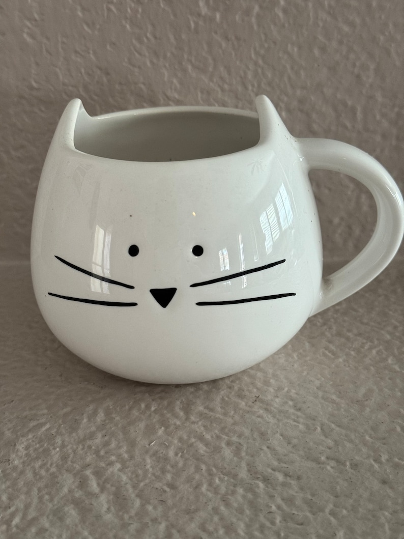 Adorable Cat Face Mug Trio - Etsy