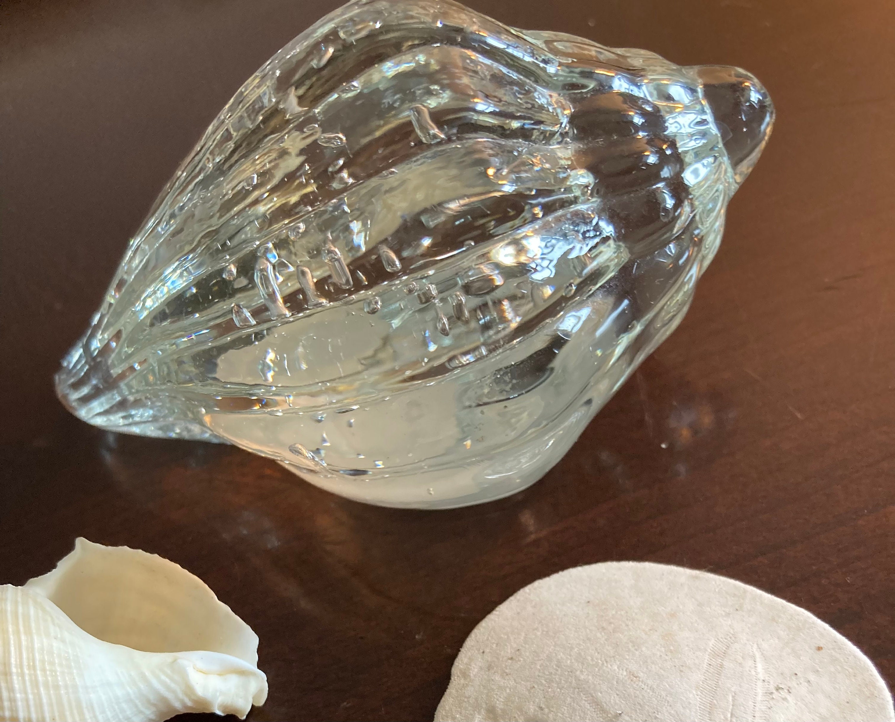 Art Glass Seashell Paperweight Home Decor Beach Art - Etsy