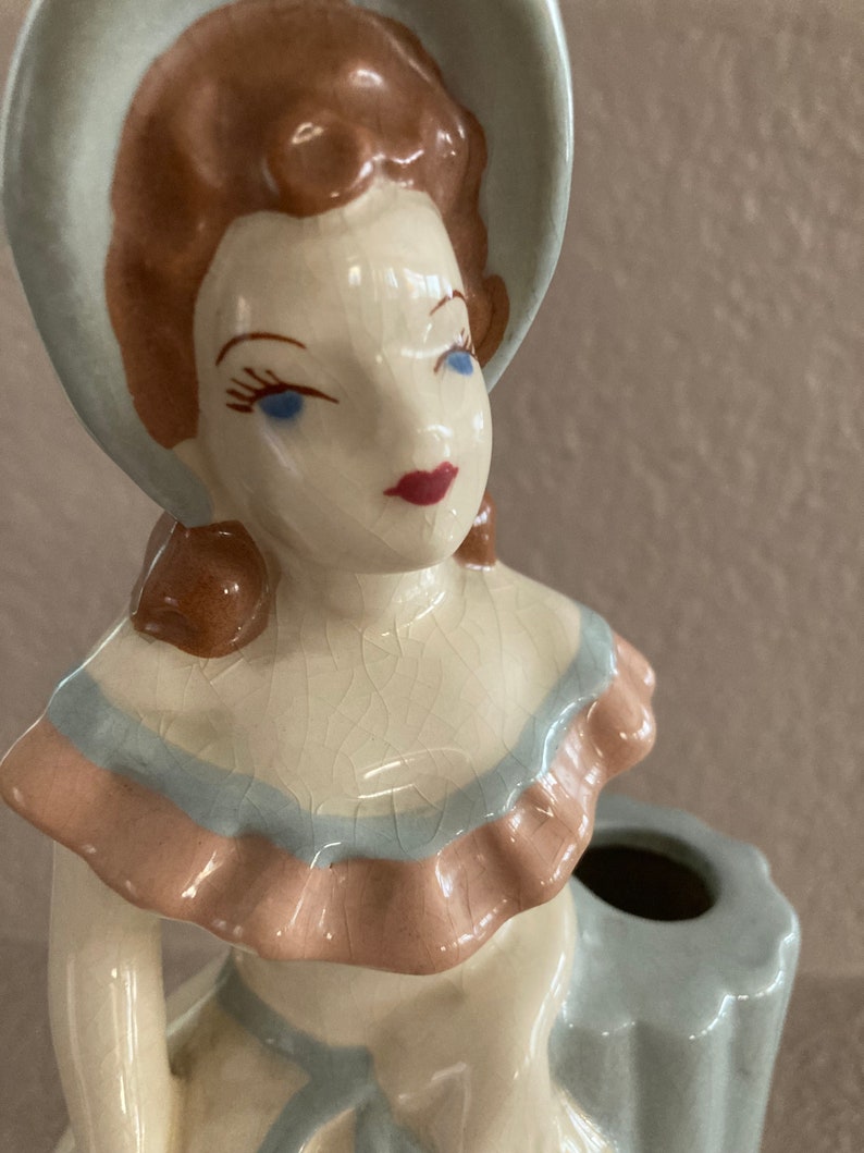 Vintage 1940s Weil Pottery Ware Ceramic Lady Planter - Etsy