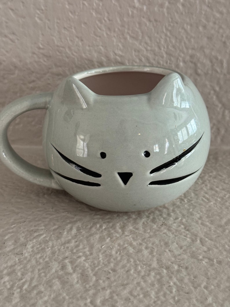Adorable Cat Face Mug Trio - Etsy