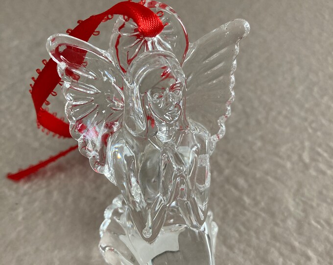 Art Glass Vintage Waterford Crystal Angel Christmas Tree Ornament - Etsy