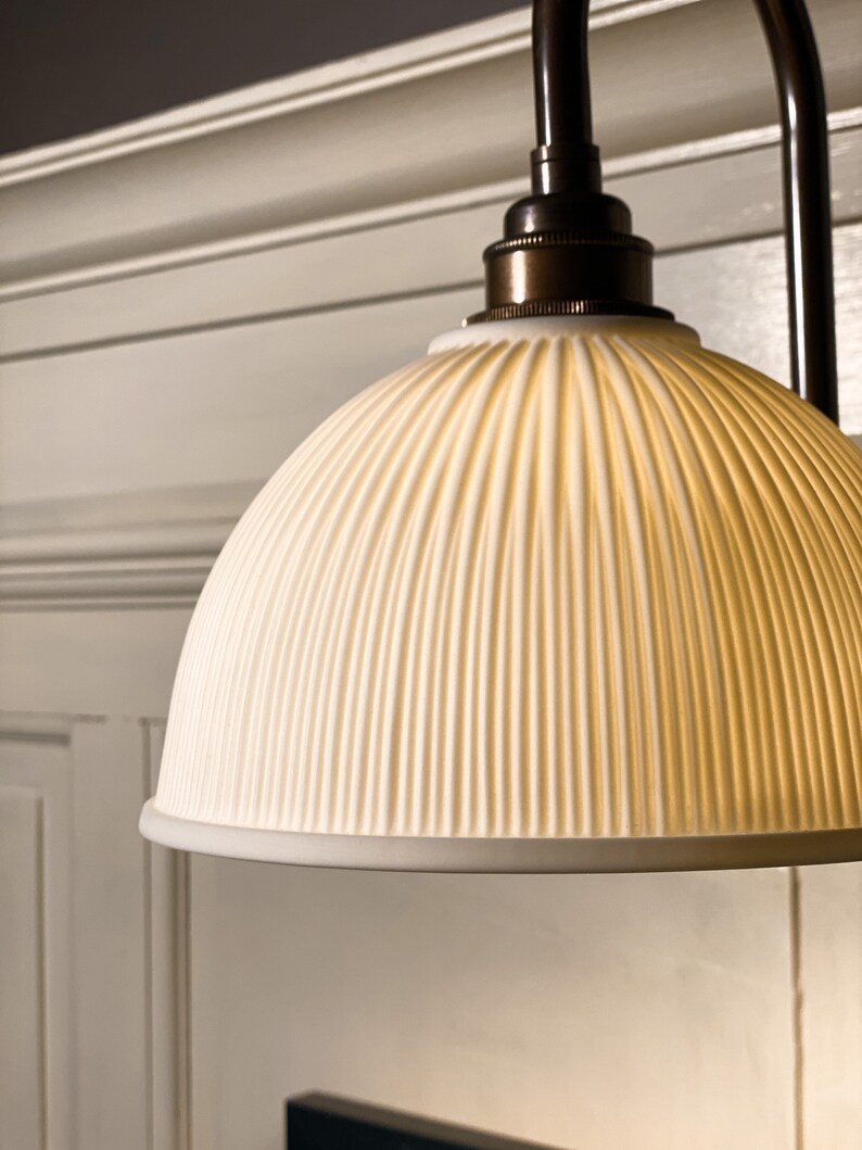 Prismatic Porcelain Wall Light Long Swan Neck Fixture | Etsy