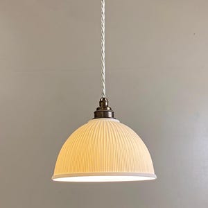 Prismatic Porcelain Pendant Light - Handmade Translucent Warm Ceramic ...