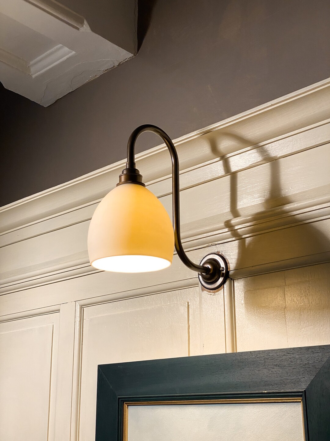 Porcelain Wall Light - Handmade Translucent Warm Ceramic Shade Antique ...