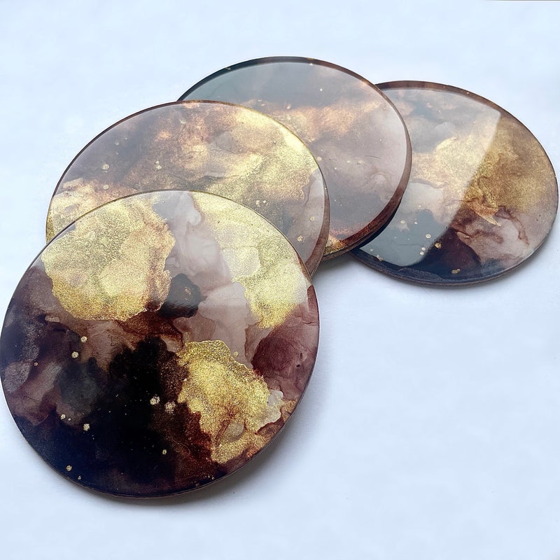 Alcohol Ink Coasters - Etsy