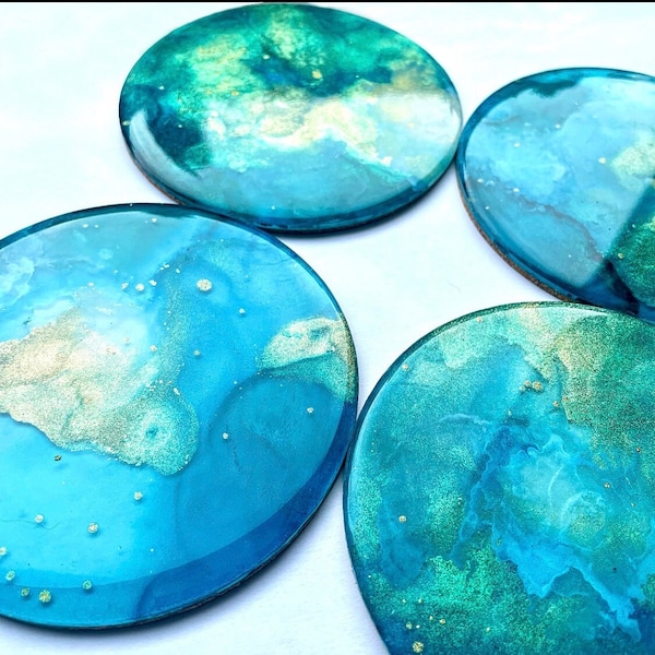 Alcohol Ink Coasters - Etsy