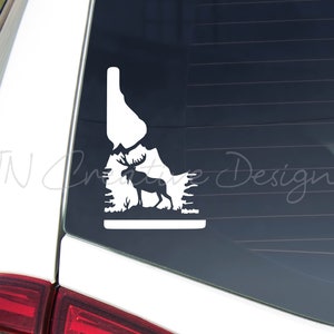 Idaho State Decal With Moose Wildlife Sticker Hunting Decal - Etsy