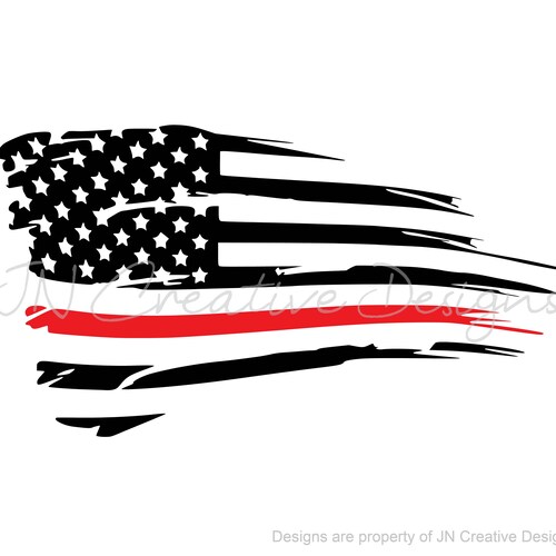 Thin Red Line Firefighter Cross Vehicle Decal. Vinyl Decal. - Etsy