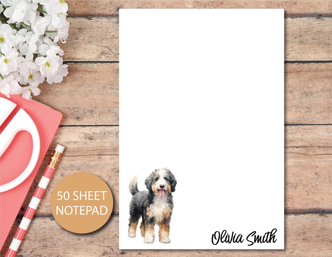 BERNADOODLE Animal Notepad Stationery Stationary 5x7 or 5.5 X 8.5 ...