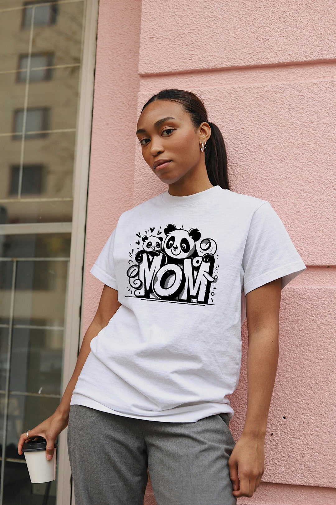 Panda Mama, Panda Mom, Love for Mom, T Shirt for Mom, Custom T Shirt ...