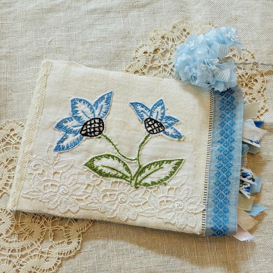 Fabric Book, Swatch Book, Fabric Keeper, Junk Journal, Vintage Linens ...