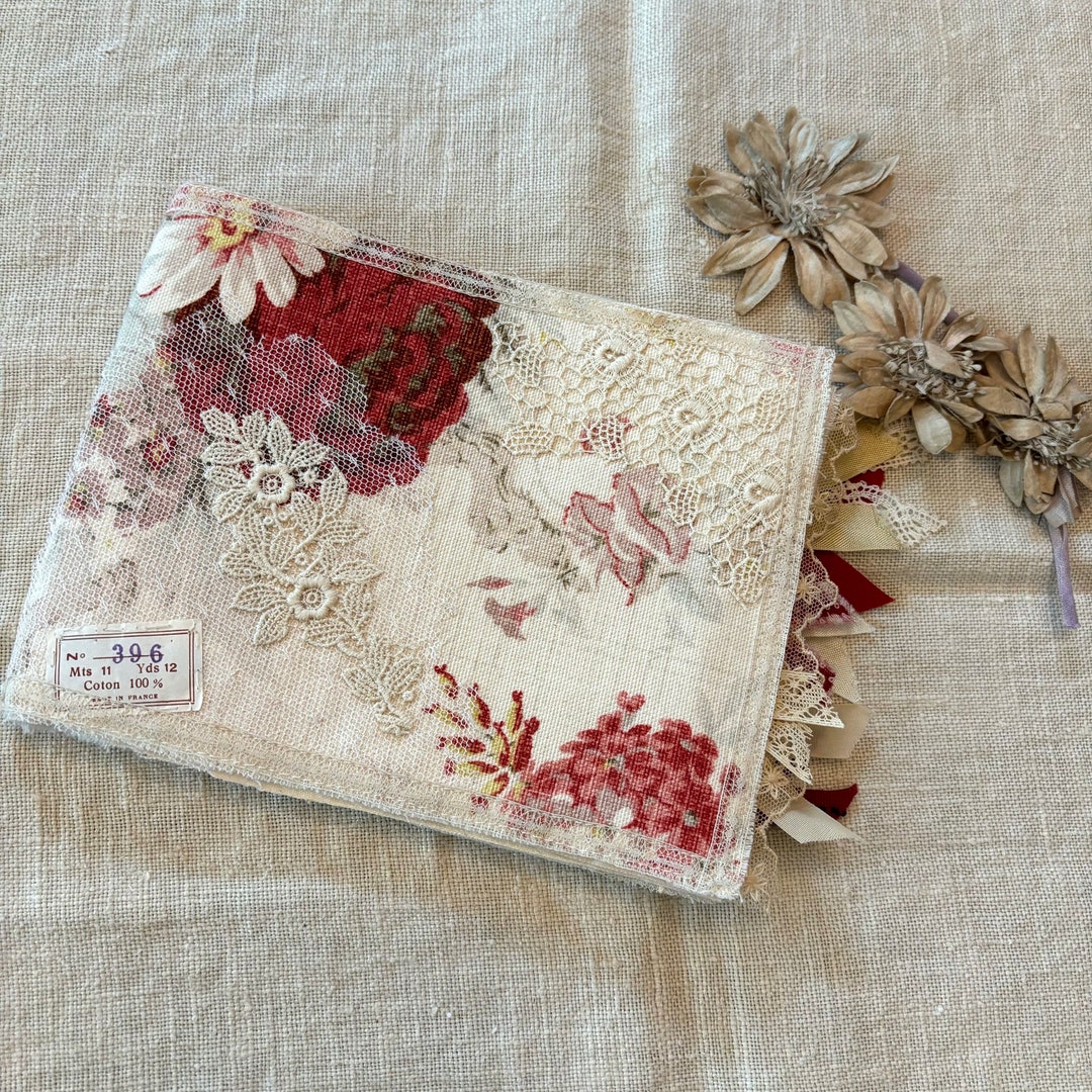 Fabric Book, Swatch Book, Fabric Keeper, Junk Journal, Vintage Linens ...