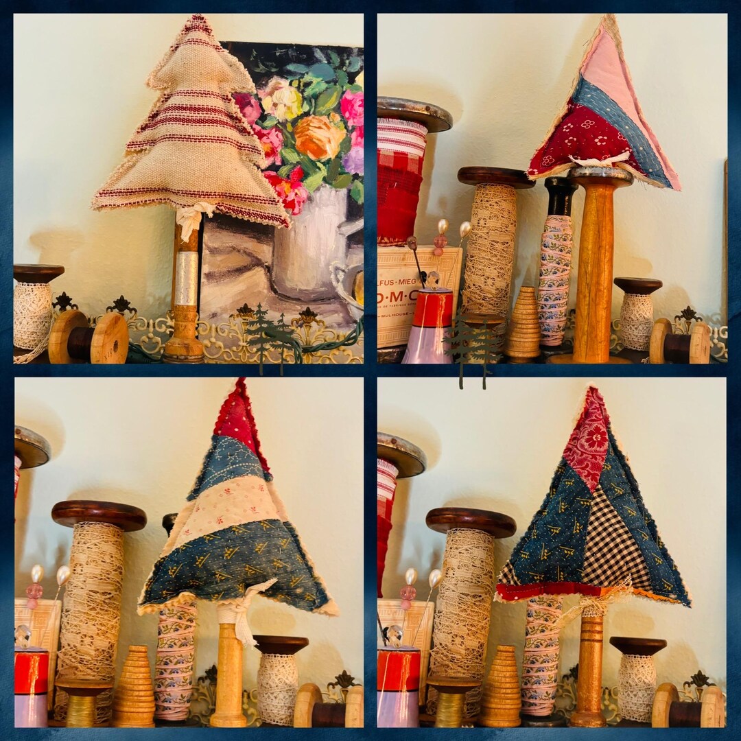 Quilted Trees, Vintage Quilts, Quilted Christmas Trees, Upcycled Quilts ...