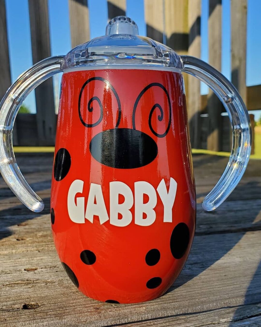 Ladybug Sippy Cup Personalized Ladybug Sippy Cup Stainless - Etsy