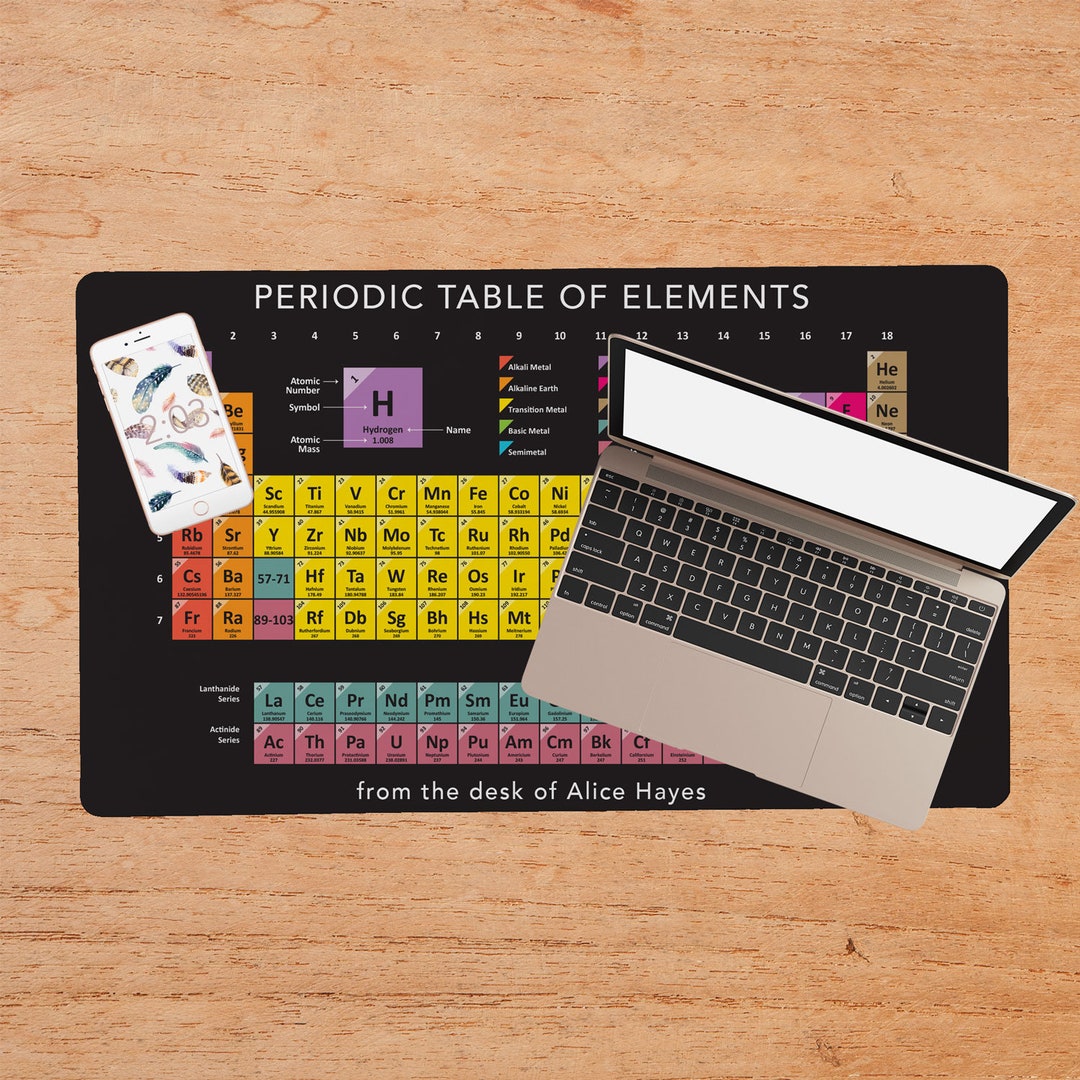 Periodic Table Laptop Desk Mat - Chemistry Teacher Mouse Mat ...