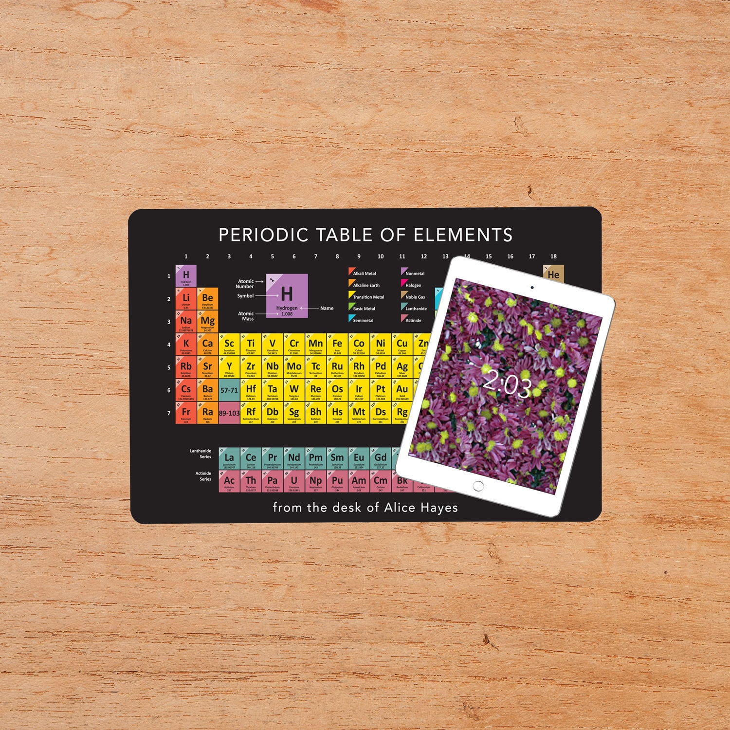 Periodic Table Laptop Desk Mat - Chemistry Teacher Mouse Mat ...