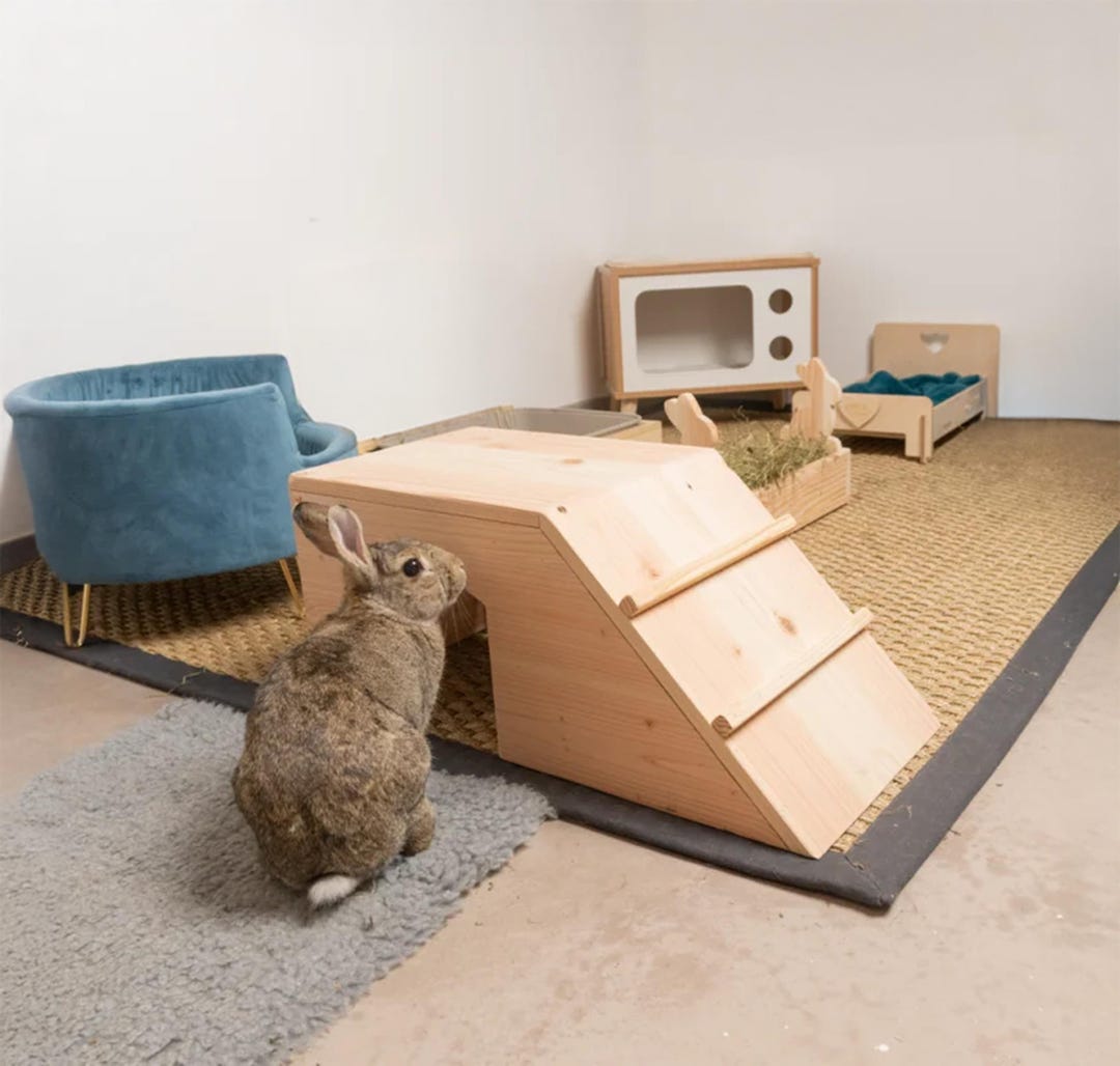 Wooden Rabbit House, Rabbit Playhouse, Rabbit Bed, Rabbit Castle, Bunny ...