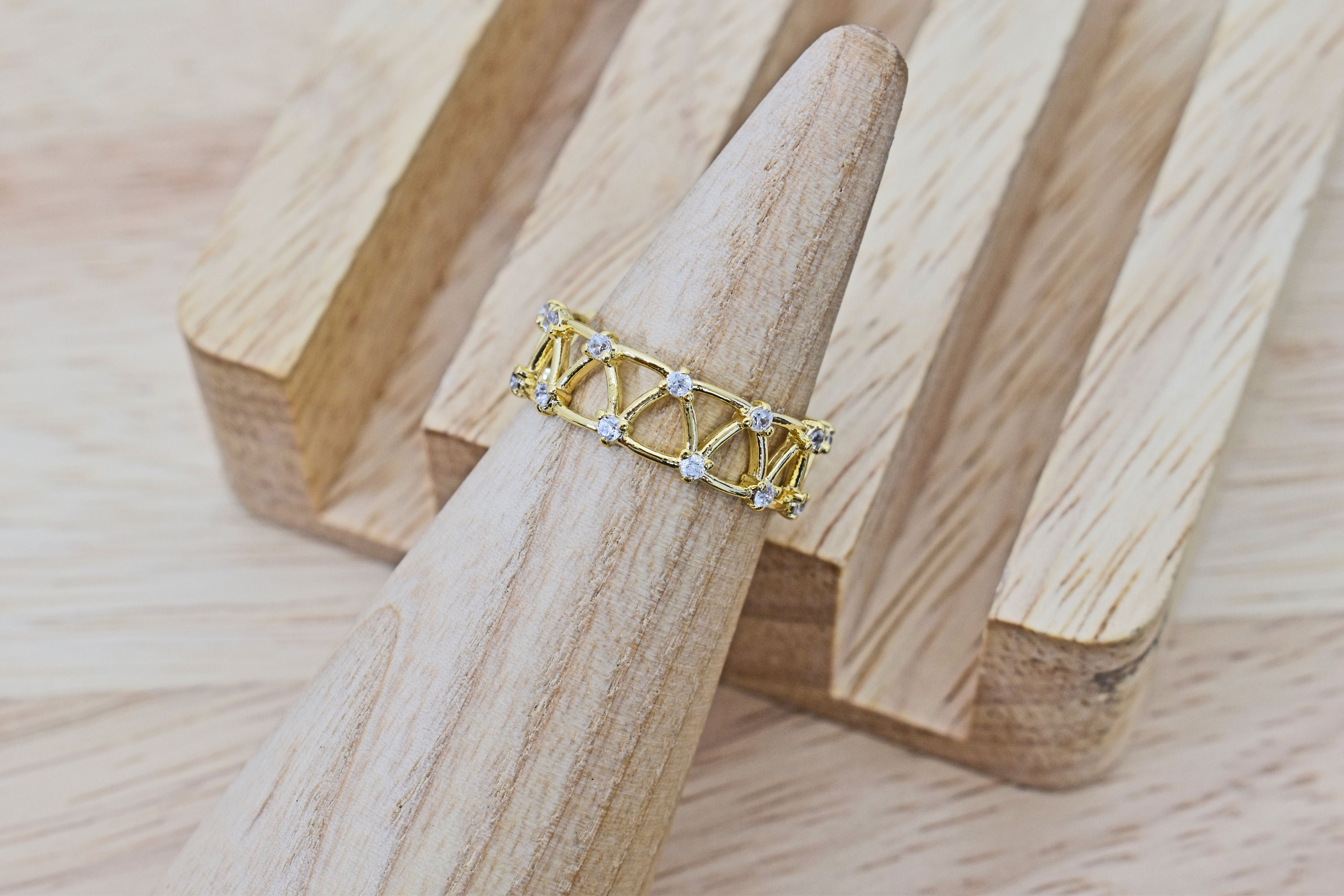 Ring, RW-35G, 16K Shiny Gold Plated Brass, Wire Ring, Inner 16.5mm ...