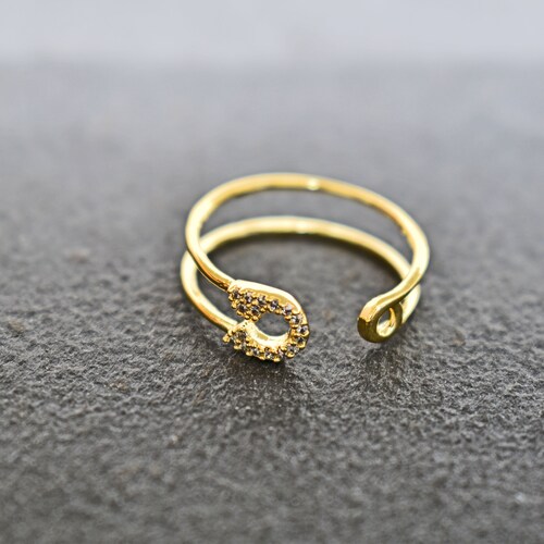 Ring RW-74G 1pc 16K Shiny Gold Plated Brass Multi Colored - Etsy