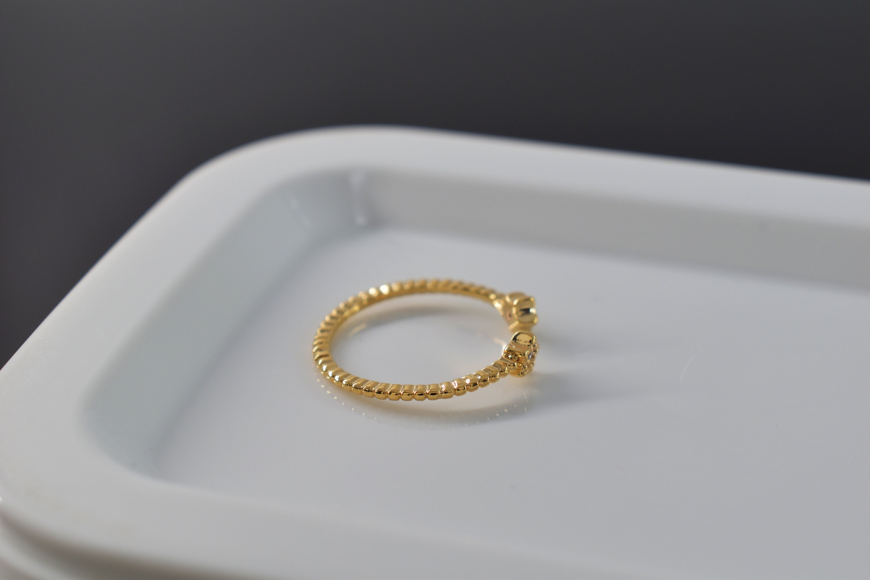 Anillo, RI-52G, 1pc, latón chapado en oro brillante de 16K, anillo CZ ...